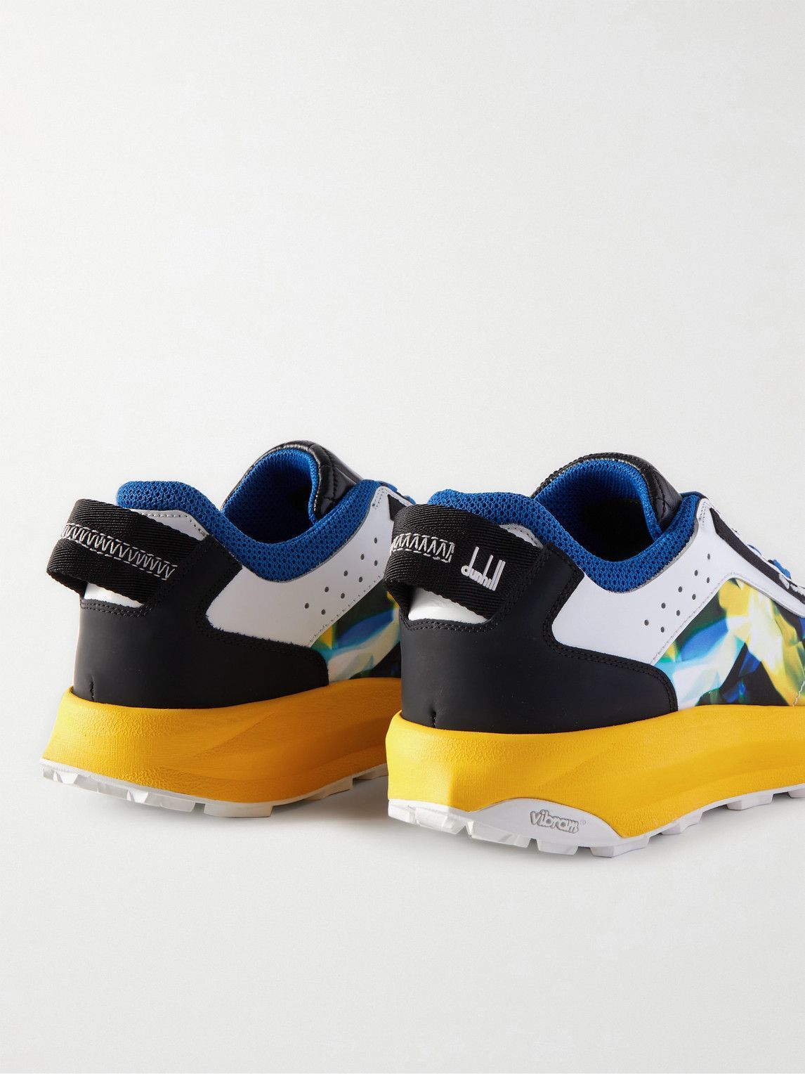 Dunhill - Aerial Ec Runner Suede-Trimmed Leather Sneakers - Blue Dunhill
