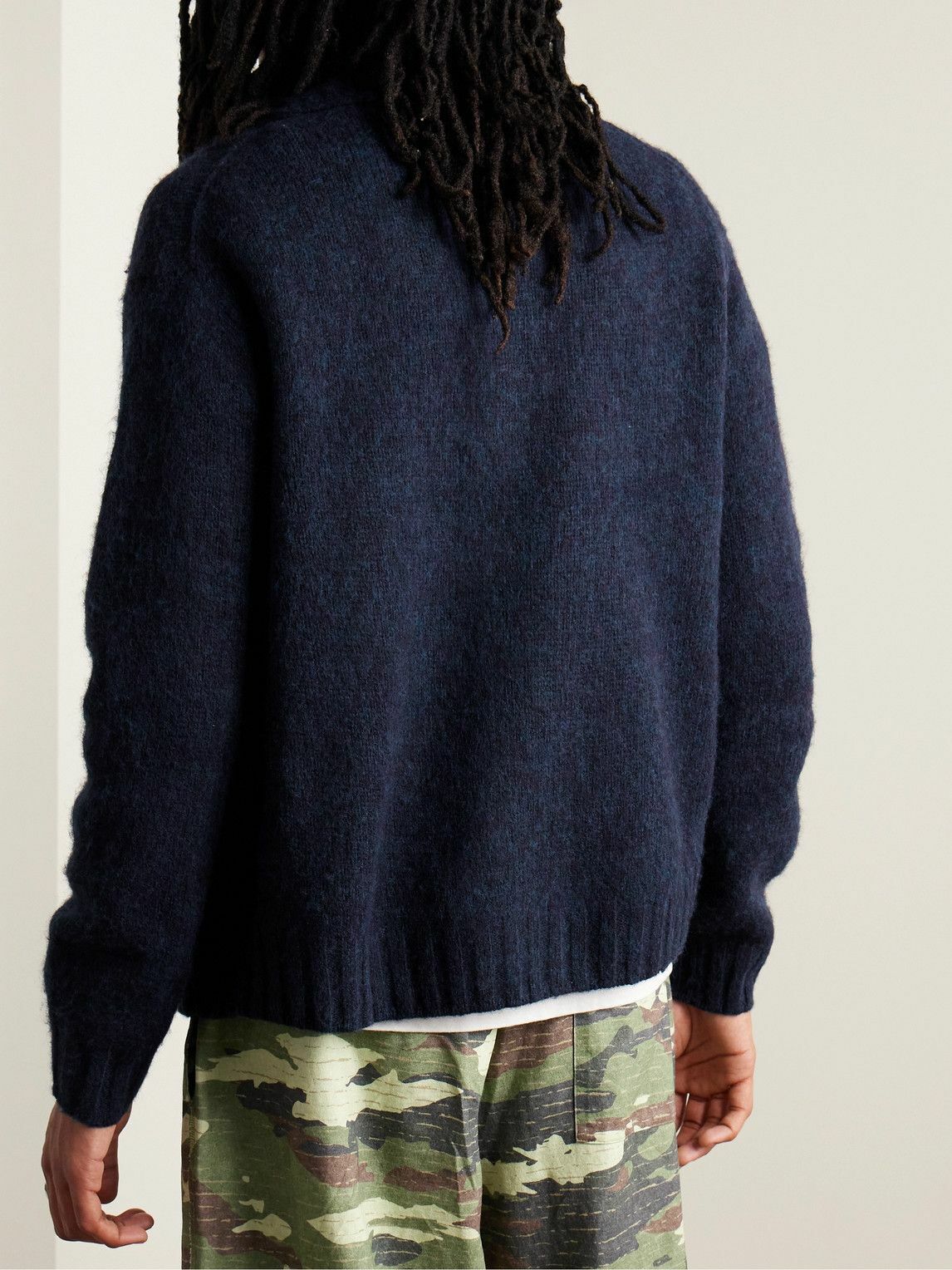Acne Studios - Kabriel Logo-Embroidered Wool Cardigan - Blue Acne Studios