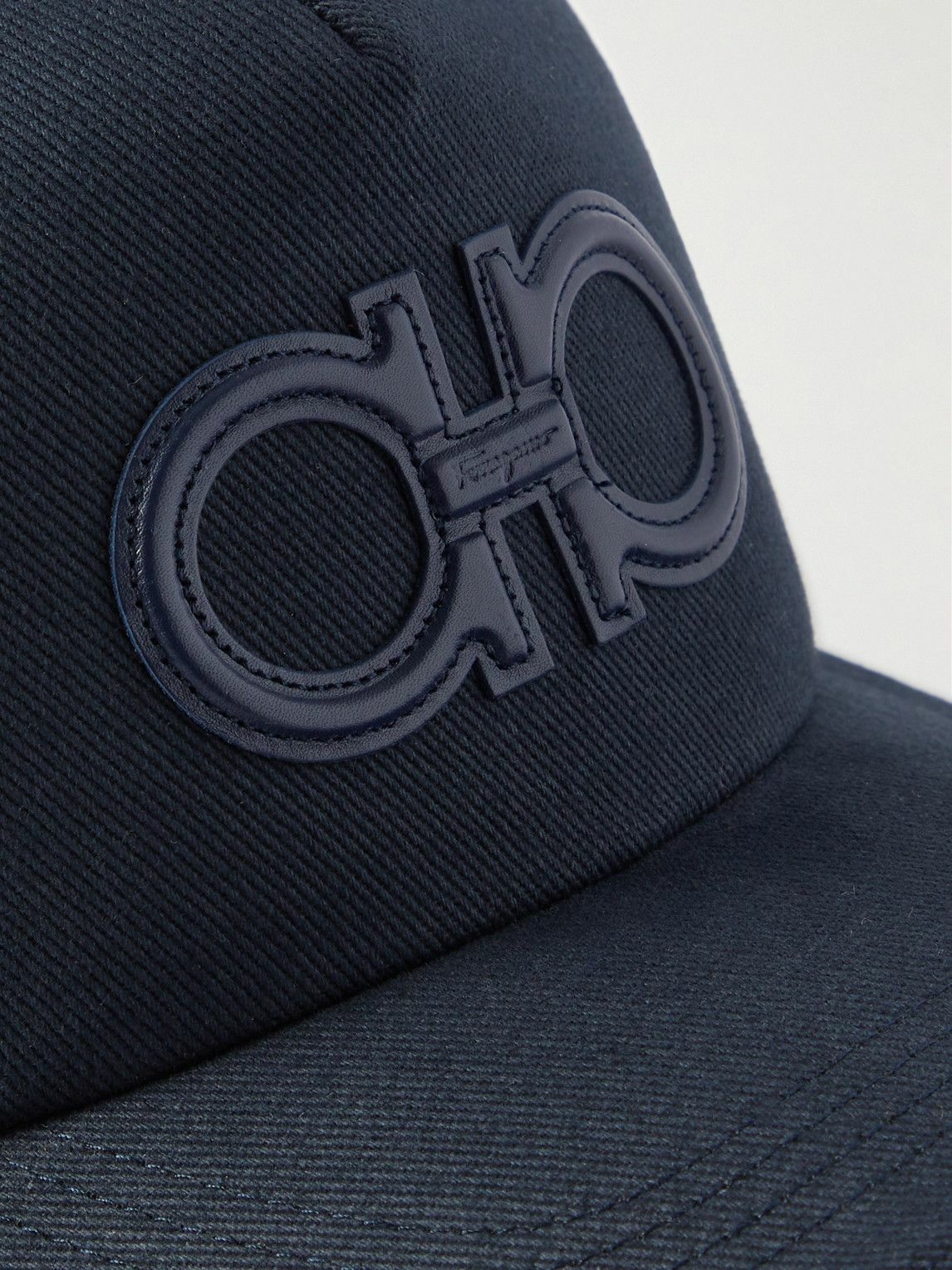 Salvatore Ferragamo - Boldleat Leather-Trimmed Cotton-Canvas Baseball ...