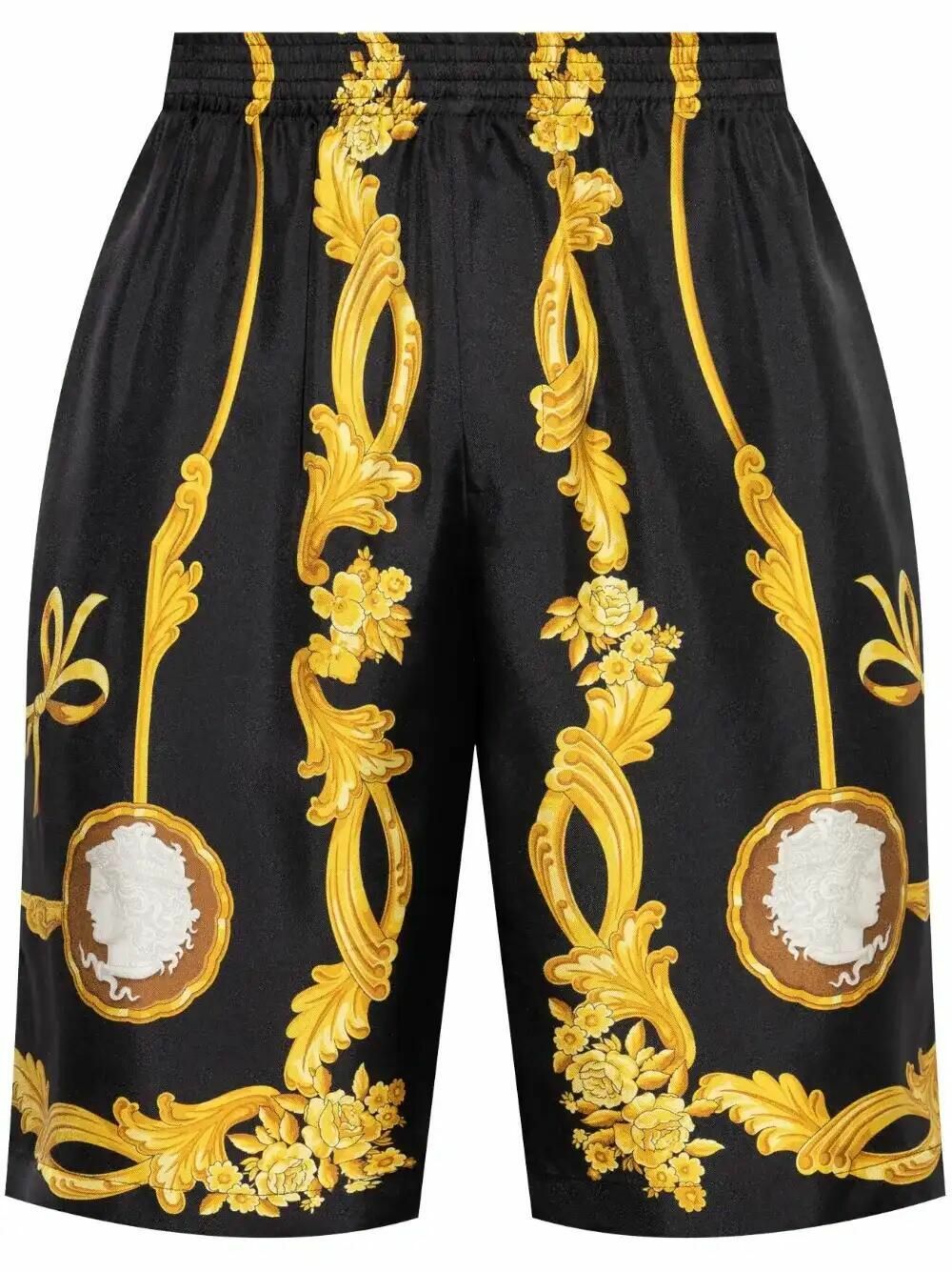 Versace Cameo Silk Shorts Versace