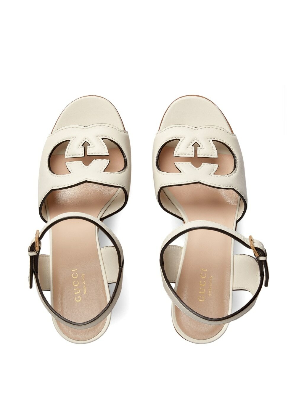 GUCCI - Leather Heel Sandals Gucci