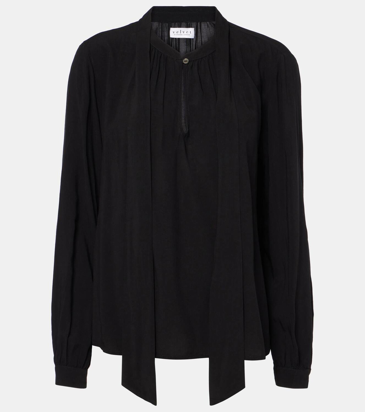 Velvet Gabrielle draped rayon challis blouse Velvet