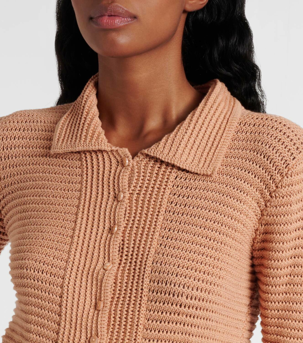 Chloé Ruffled crochet cotton cardigan Chloe