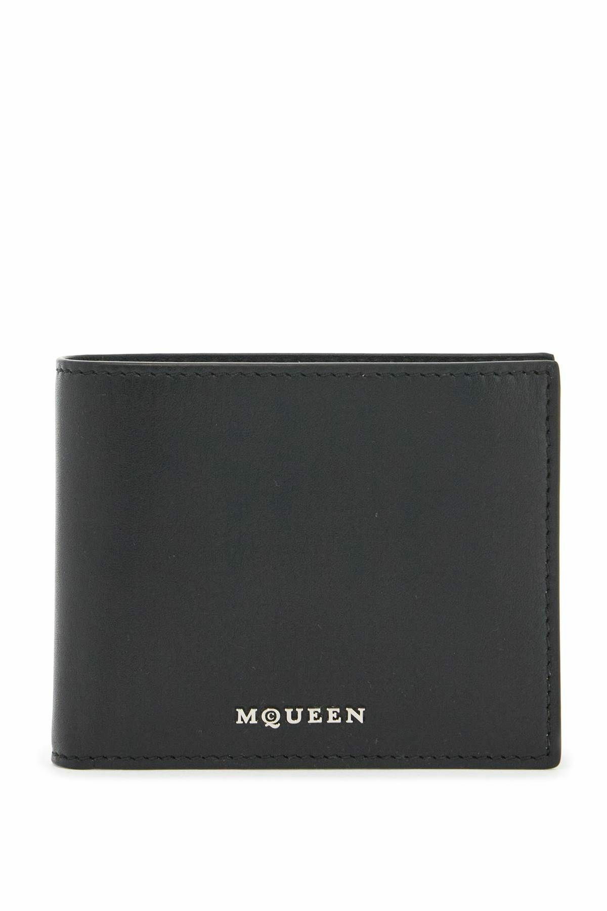 ALEXANDER MCQUEEN leather bifold wallet with Black Alexander McQueen