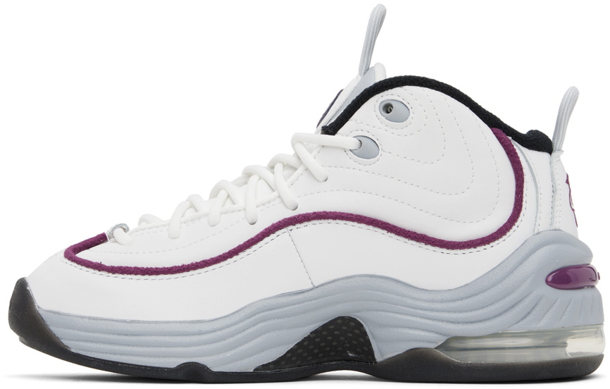 Nike White & Purple Air Penny II Sneakers Nike