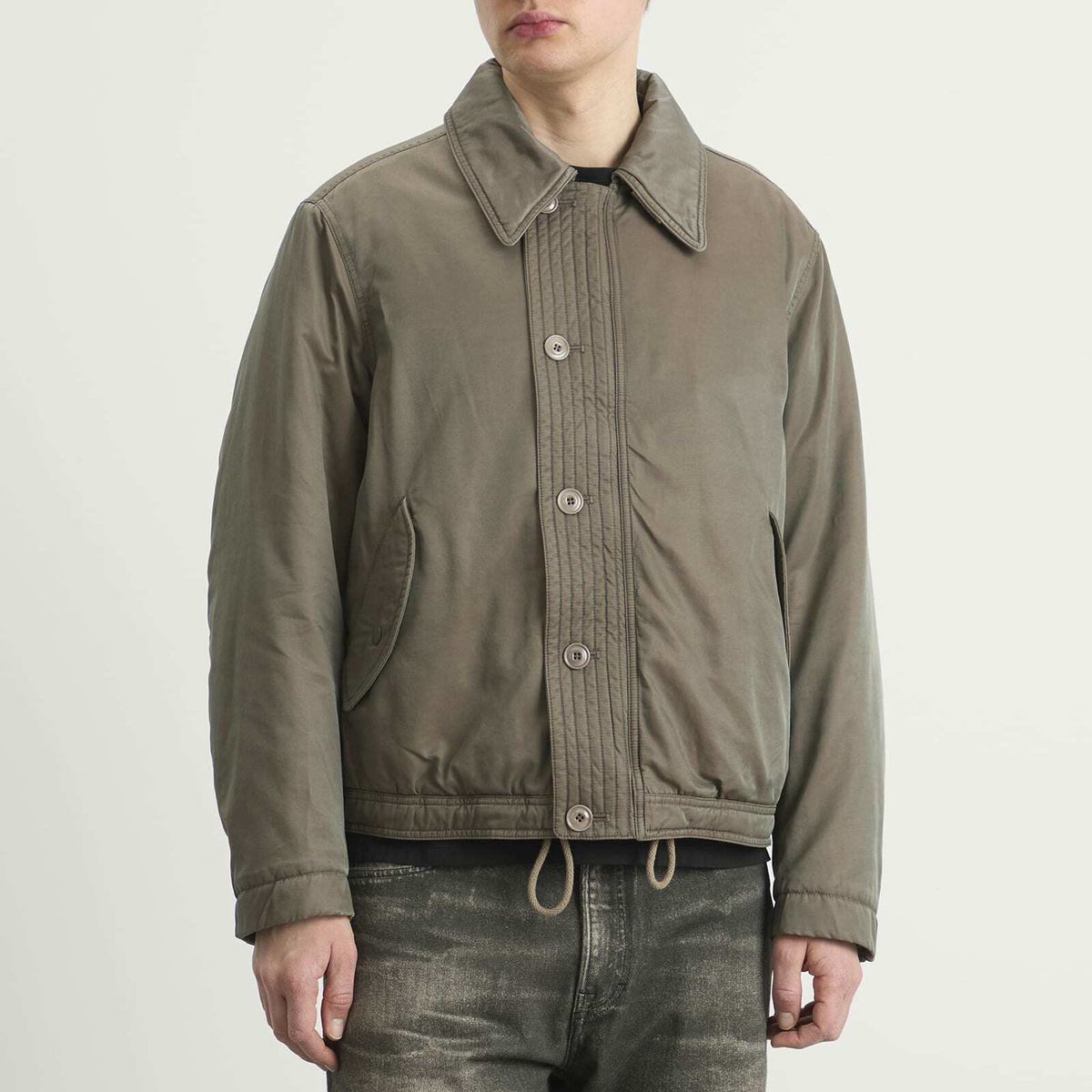 Our Legacy Men's Twill Auto Jacket in Taupe Smoke Our Legacy