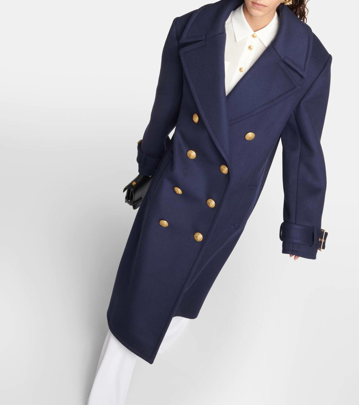 Balmain Double-breasted virgin wool coat Balmain