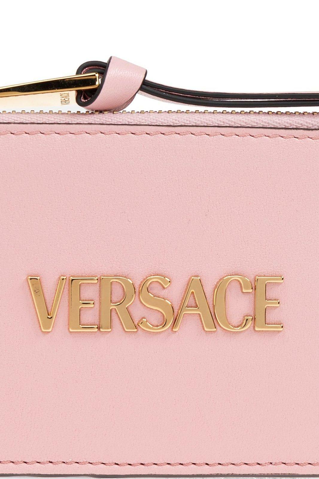 Versace Logo-lettering Zipped Wallet Versace