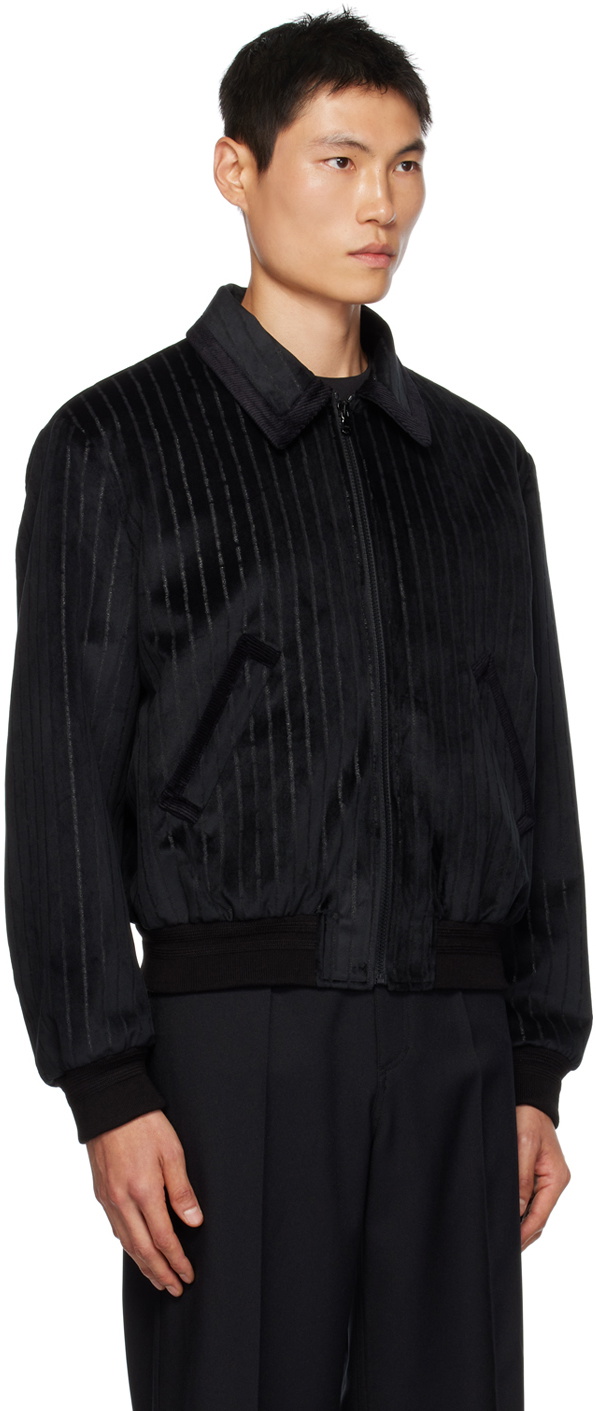 Recto Black Striped Jacket Recto