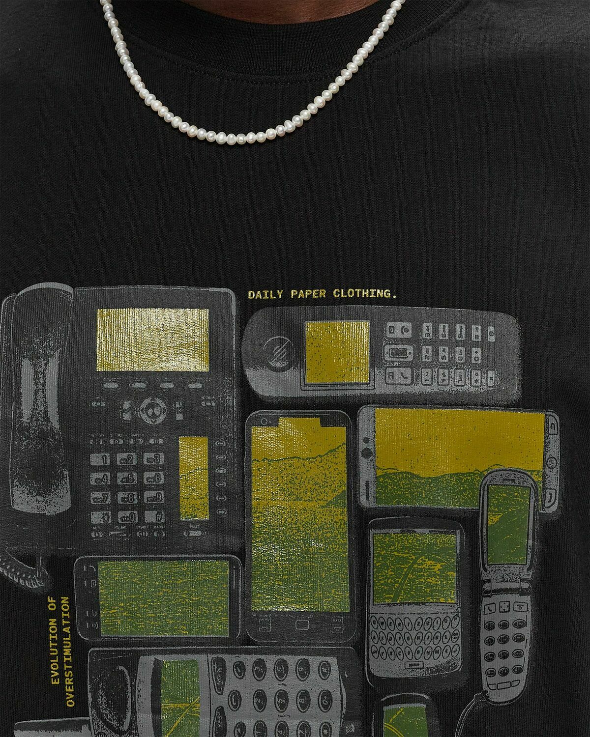 Daily Paper Evolution Oversized Ss Tee Black Shortsleeves Daily Paper