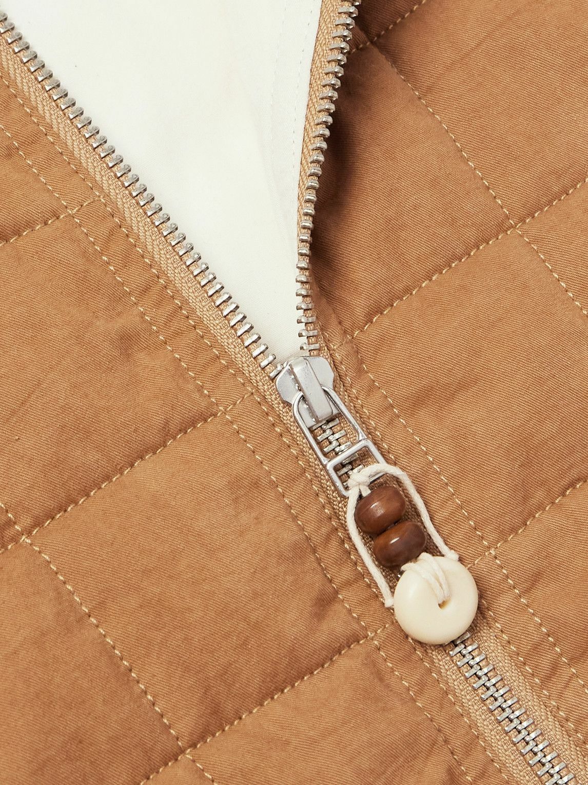 Story Mfg. - Saturn Patchwork Quilted Organic Cotton Gilet - Brown ...