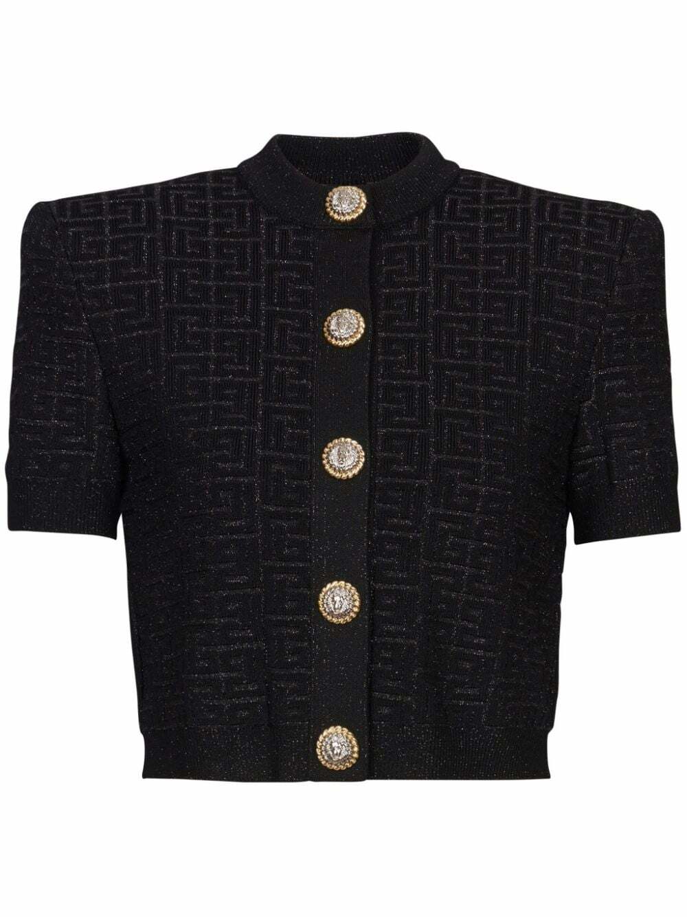 BALMAIN - Monogram Cropped Cardigan Balmain
