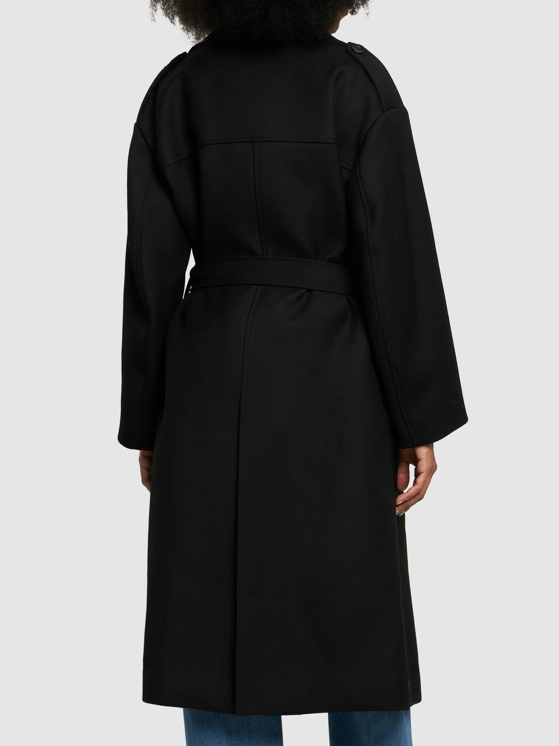 ETRO - Embroidered Wool Long Coat W/belt Etro