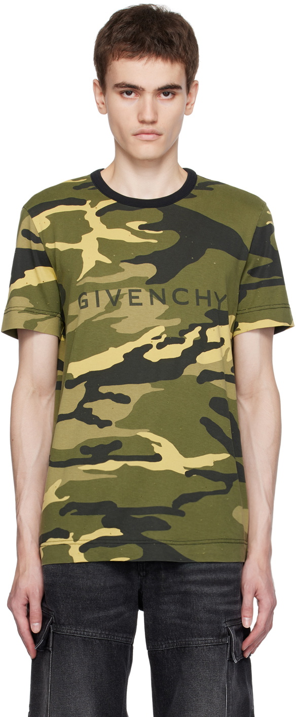Givenchy Green Camo T-Shirt Givenchy