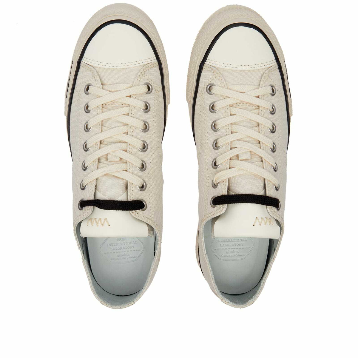 Visvim Women's Skaway Lo Canvas Sneakers in Ivory Visvim