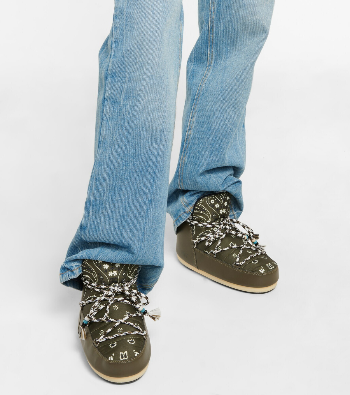 Alanui - Full Moon bandana-print boots Alanui
