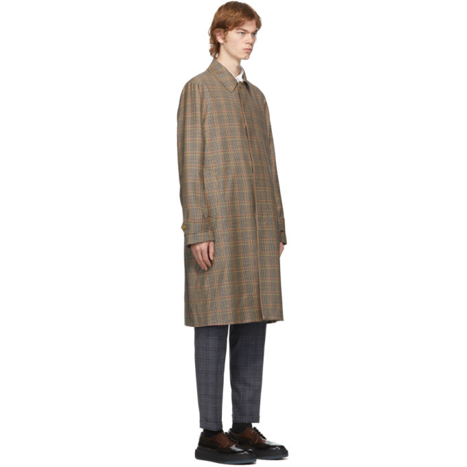 Paul Smith Beige Check Wool Coat Paul Smith