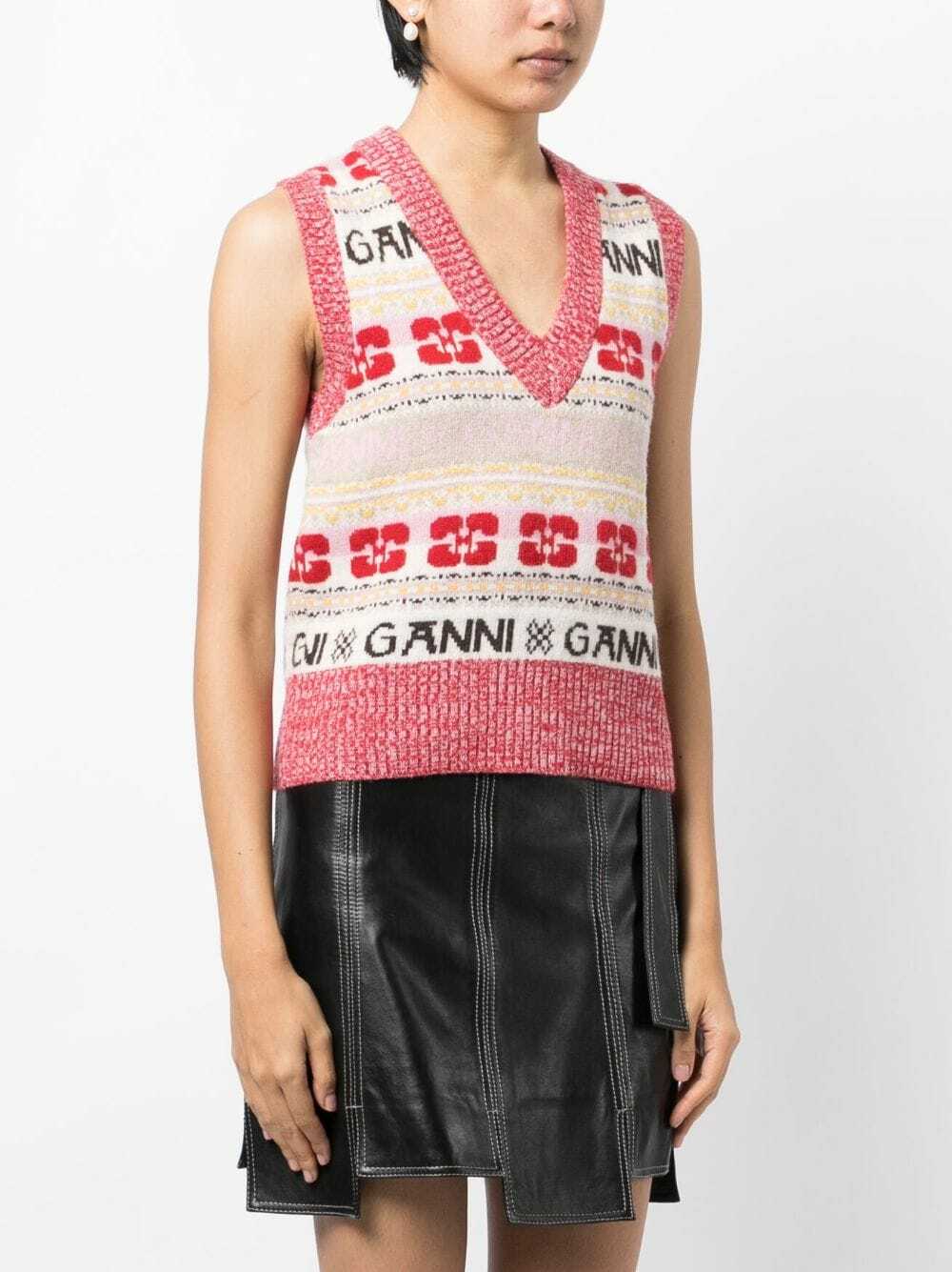 GANNI - Logo Wool Vest GANNI