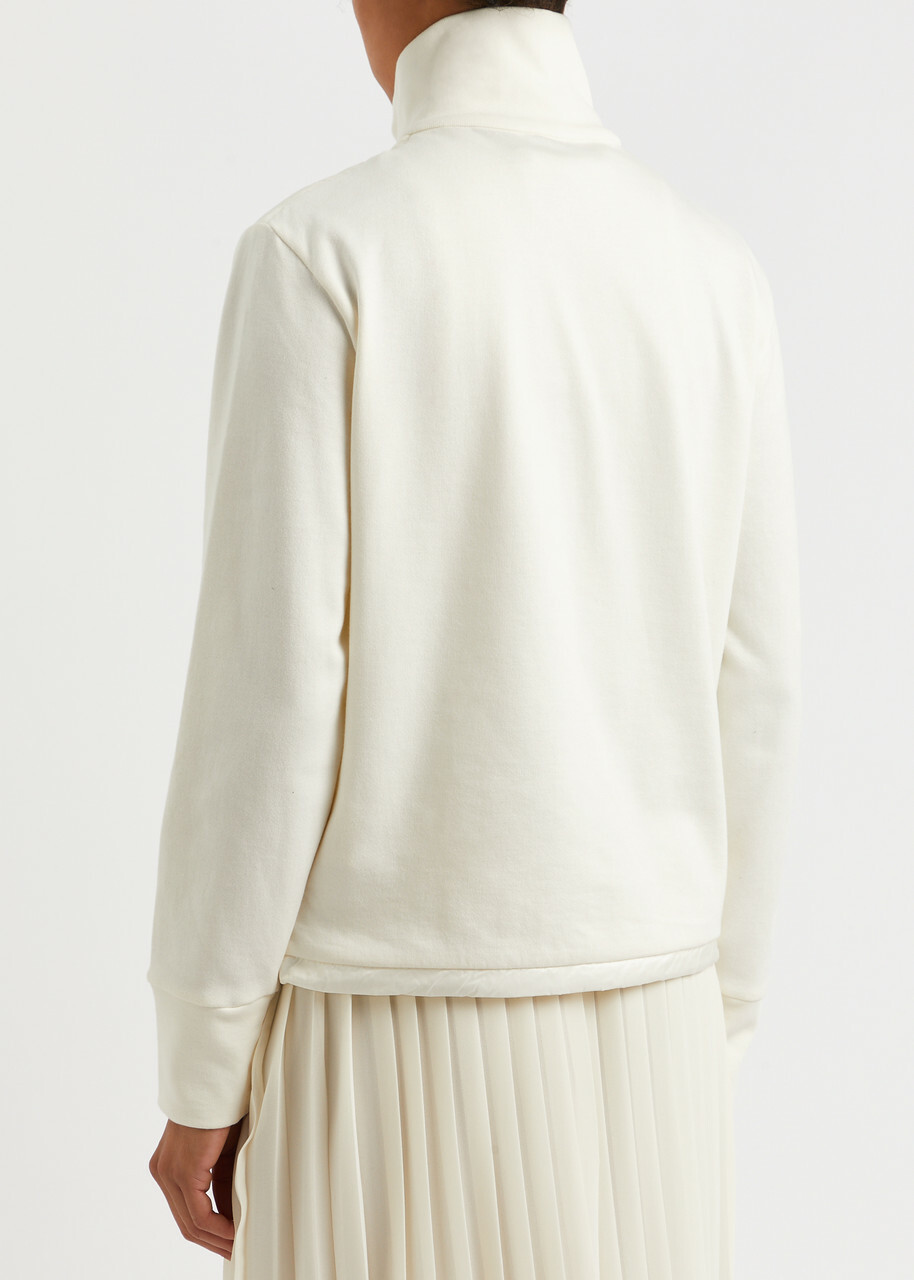 Moncler Quilted Shell and Cotton-blend Jacket Cream Moncler