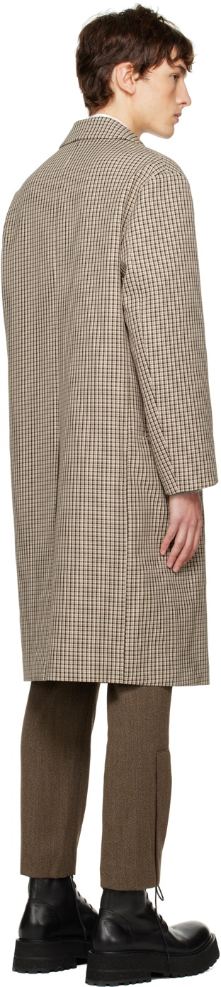 Solid Homme Beige Check Coat Solid Homme