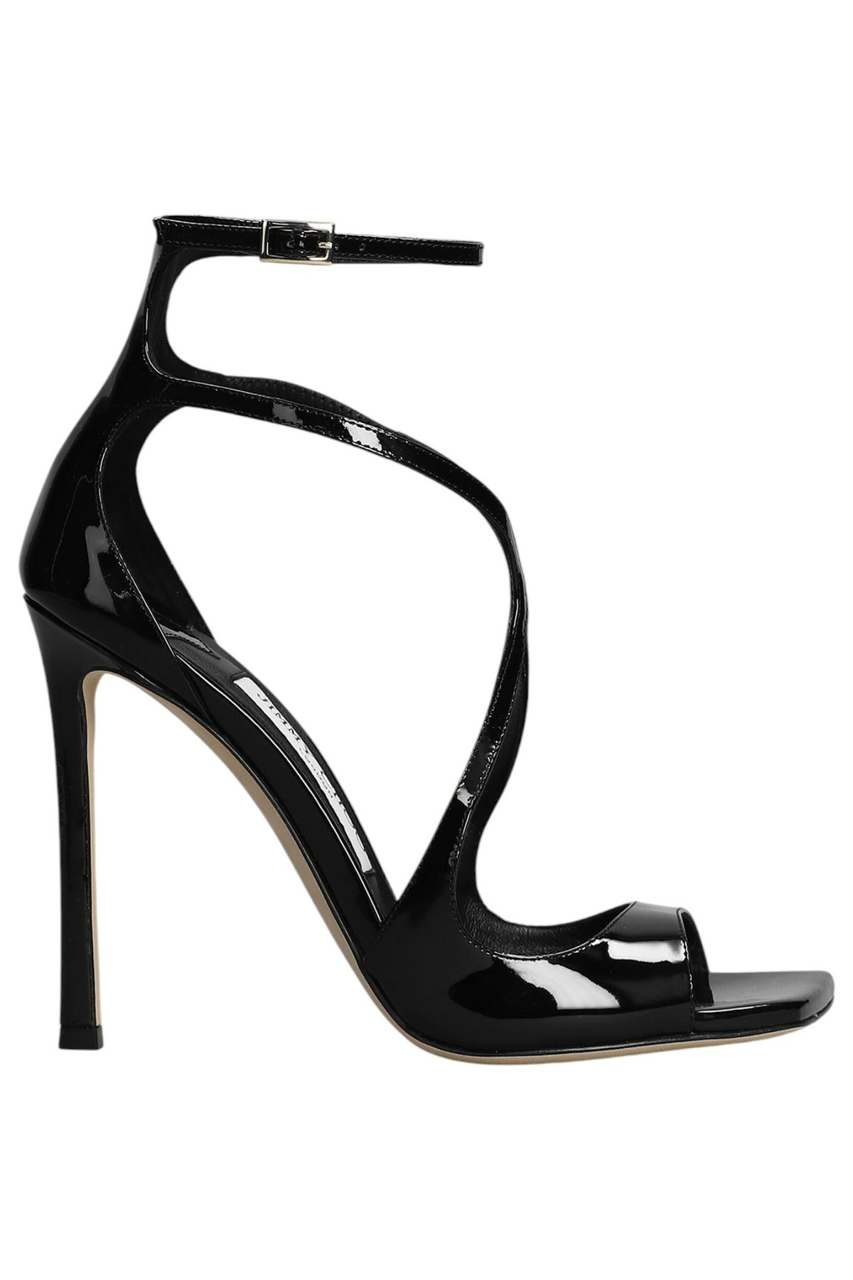 Jimmy Choo Azia 110 Sandals In Black Patent Leather Jimmy Choo
