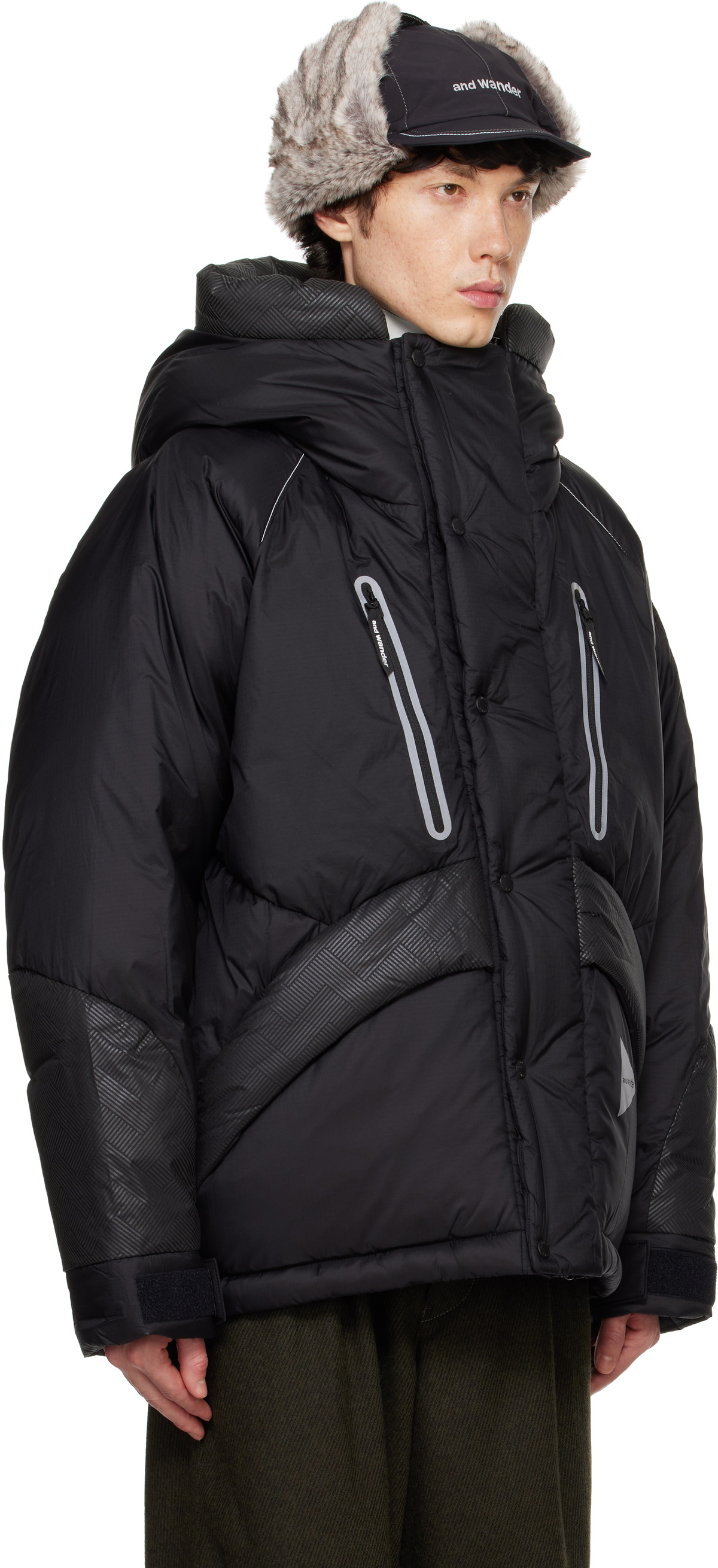 and wander Black Ripstop Allied Loftech Insulation Puffer Jacket and Wander