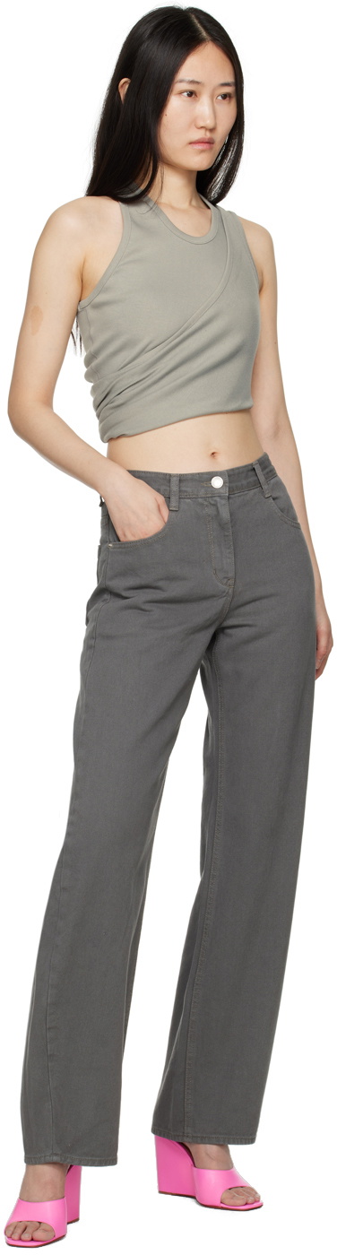 LOW CLASSIC Gray Cutout Tank Top Low Classic