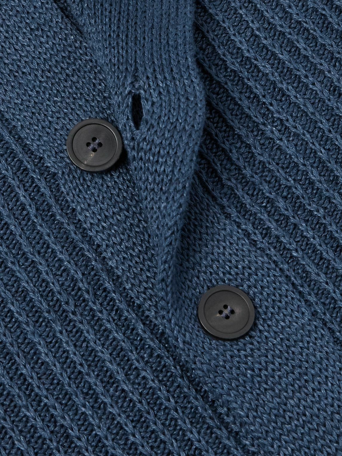 Inis Meáin - Ribbed Linen Cardigan - Blue Inis Meáin