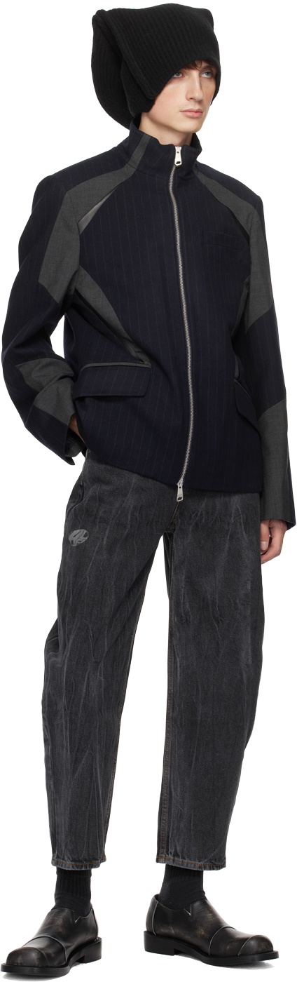 ADER error Navy Pinstripe Jacket ADER error