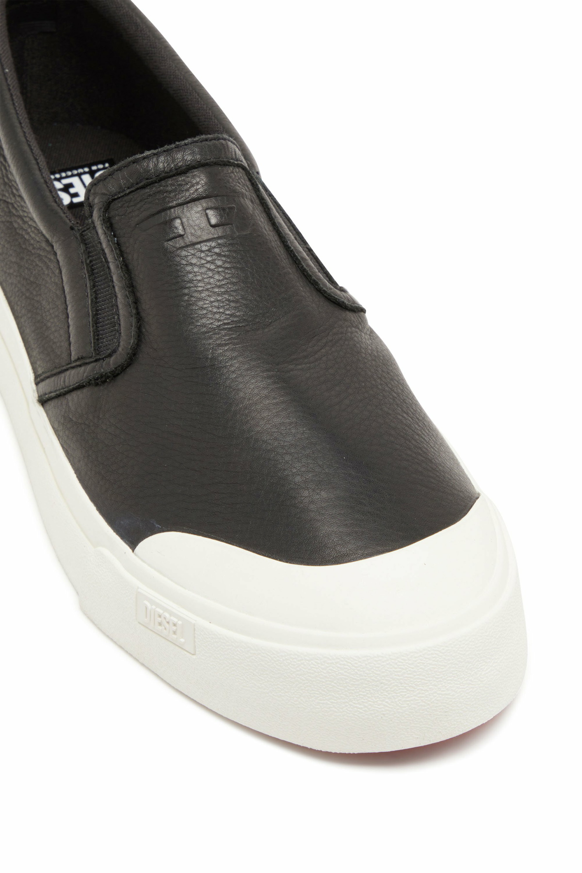 Diesel S-Athos-Slip-on sneakers in plain leather - Sneakers Mens in ...