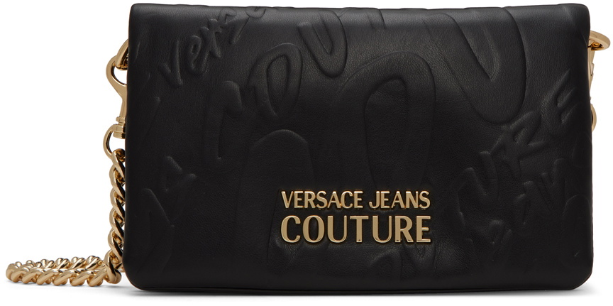 Versace Jeans Couture Black Mini Embossed Logo Bag Versace