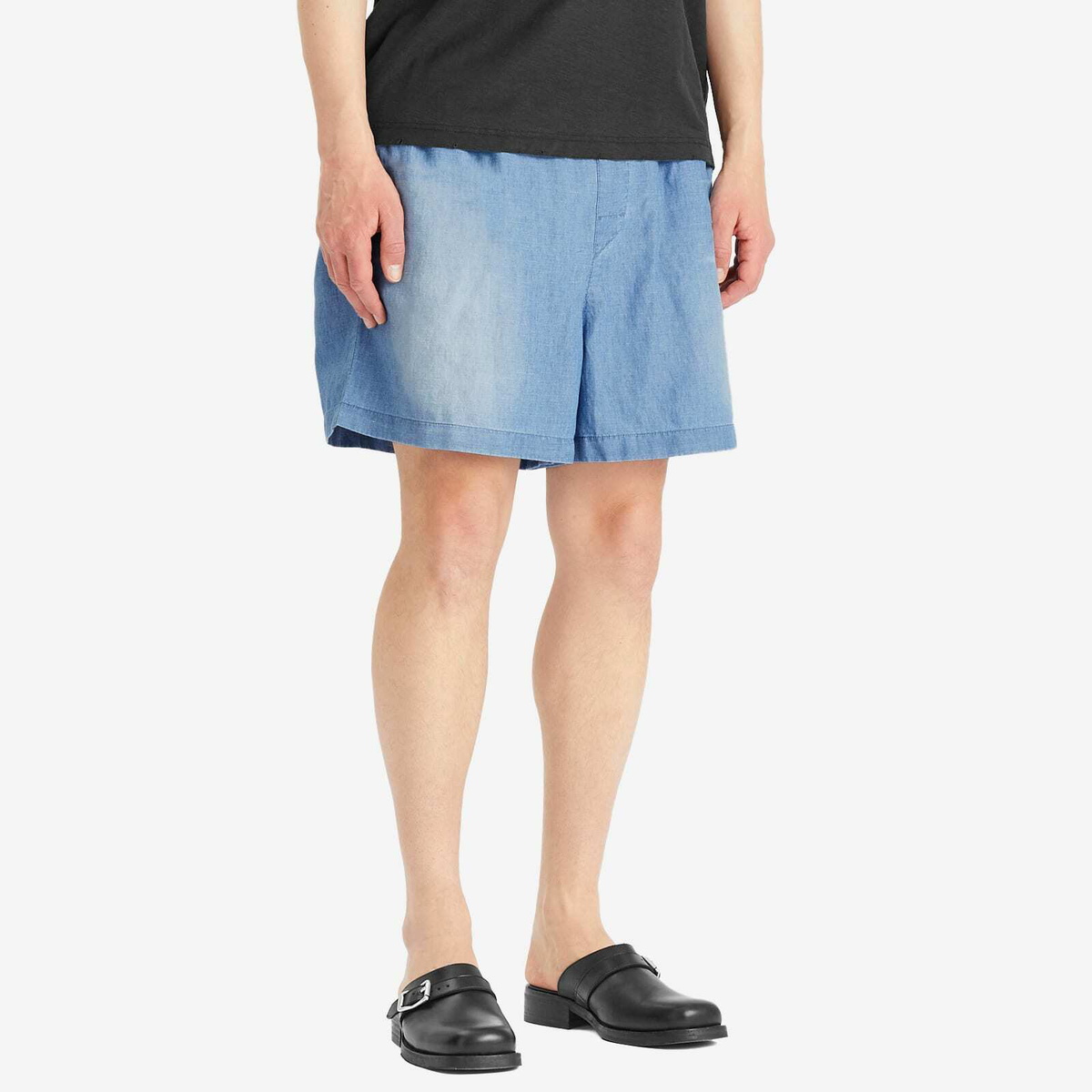 Acne Studios Men's Light Denim Shorts in Mid Blue Acne Studios