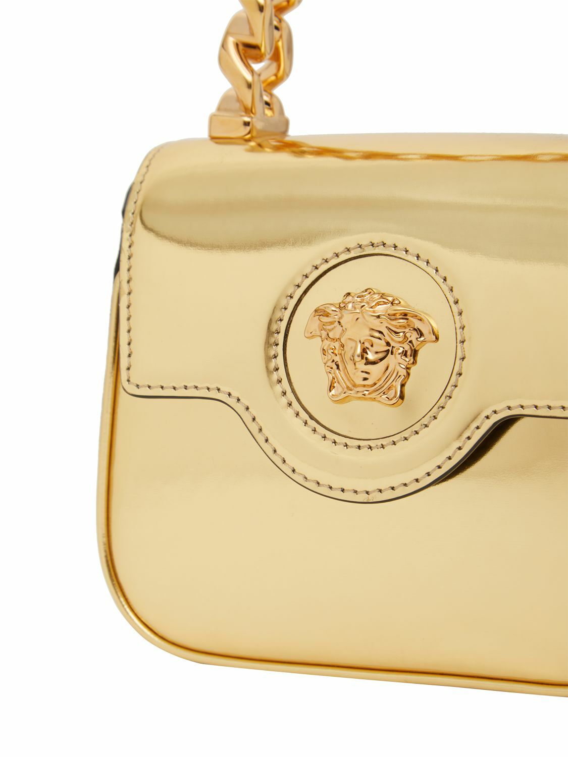 VERSACE - Mini Medusa Leather Top Handle Bag Versace