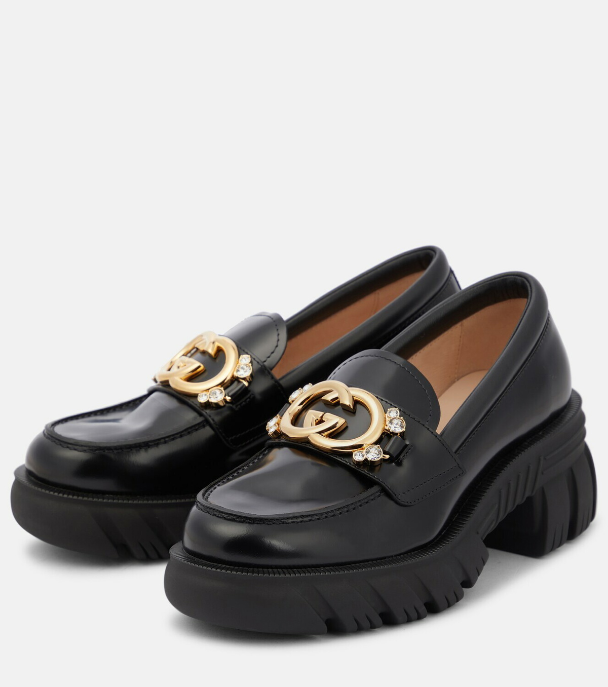 Gucci - Interlocking G leather loafers Gucci
