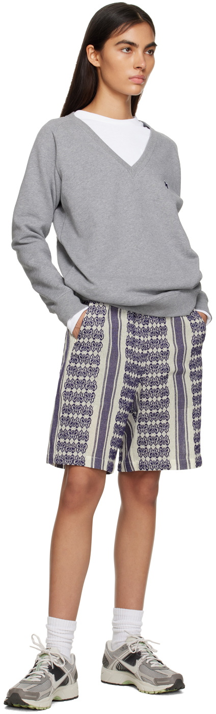 NEEDLES Gray V-Neck Sweater Needles