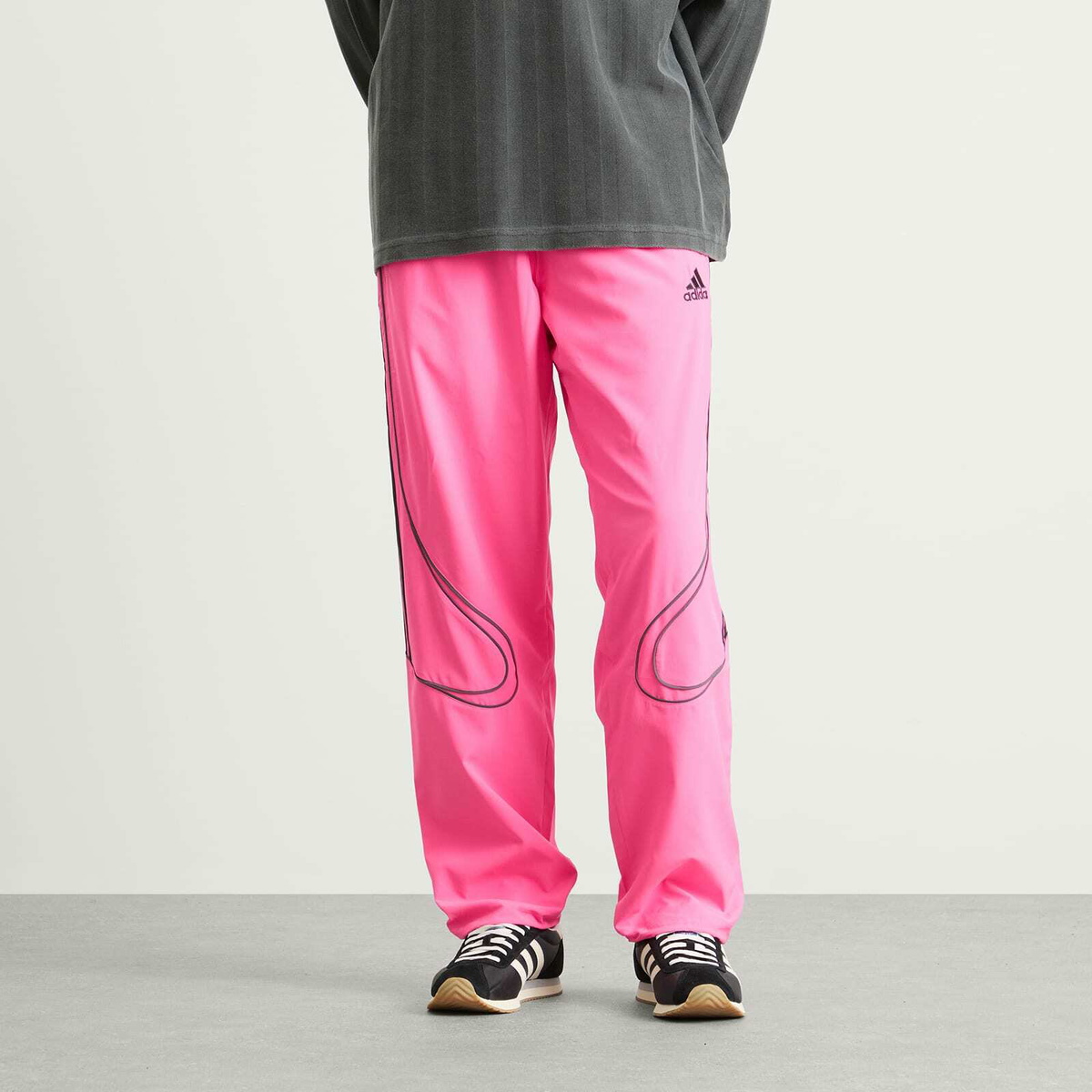 Adidas Men's Teamgeist Track Pant in Lucid Pink/Black adidas