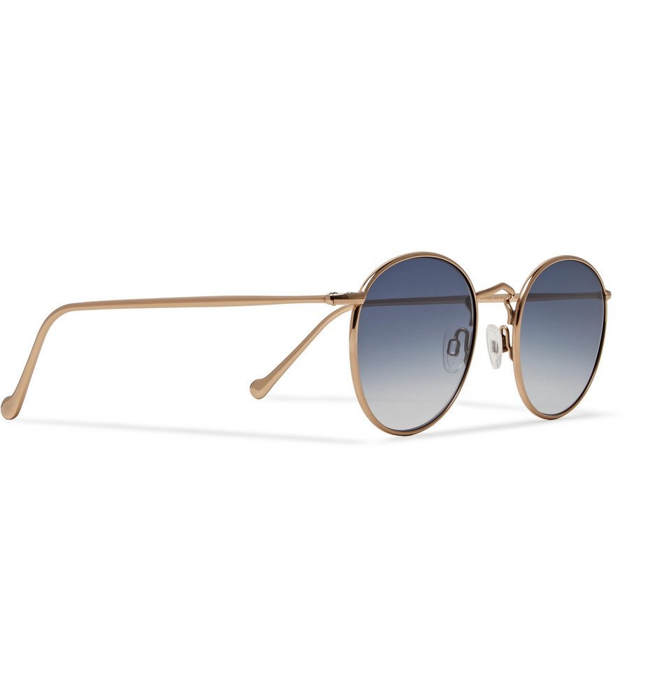 Moscot - Zev Round-Frame Gold-Tone Titanium Sunglasses - Men - Gold Moscot