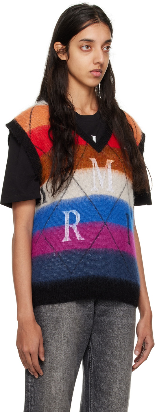 AMIRI Multicolor Argyle Stripe Vest Amiri