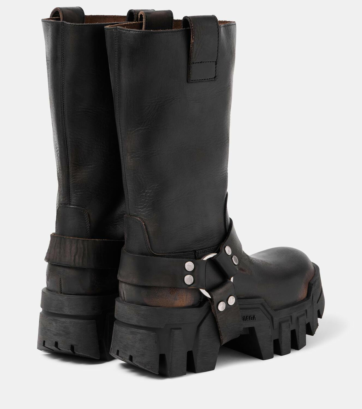 Balenciaga Bulldozer Harness leather biker boots Balenciaga