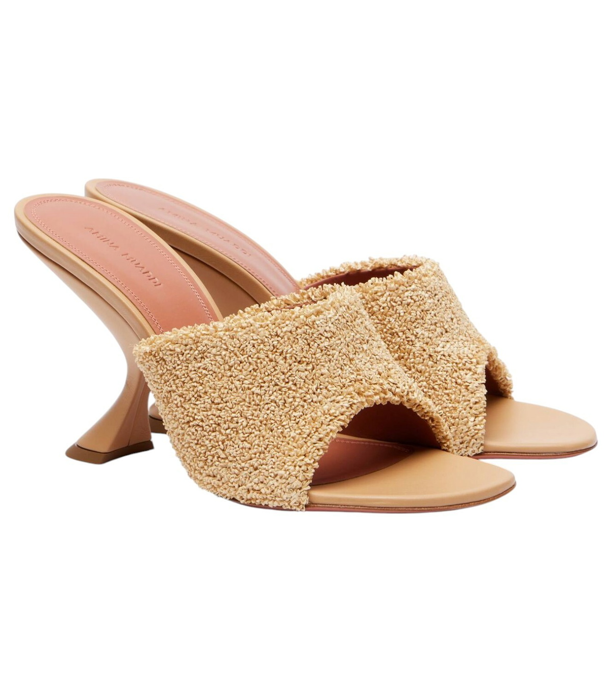 Amina Muaddi Taylor 90 raffia-effect mules Amina Muaddi