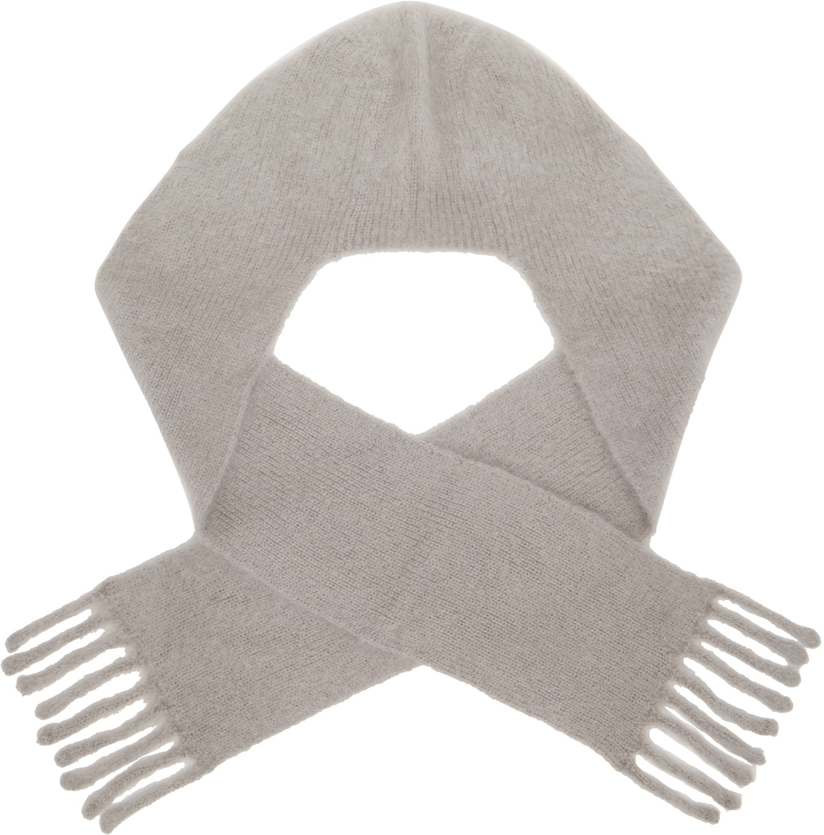 Acne Studios Gray Mohair Hooded Scarf Acne Studios