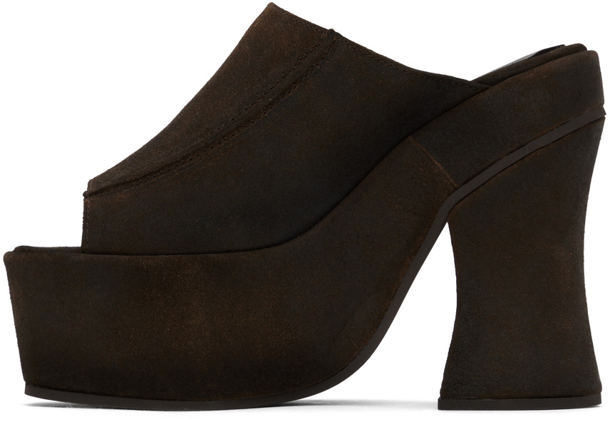 Eckhaus Latta Brown Frame Mules Eckhaus Latta