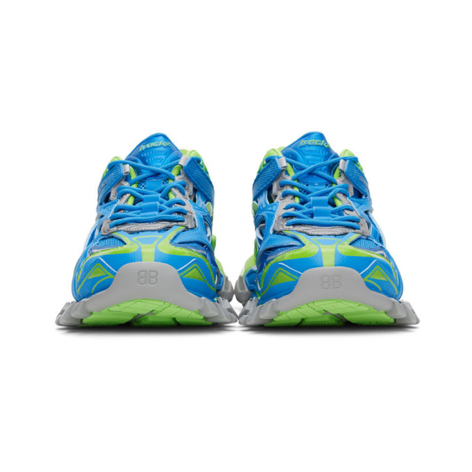 Balenciaga Blue and Green Track.2 Sneakers Balenciaga