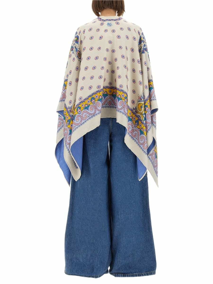 Etro Cape With Daisies Etro