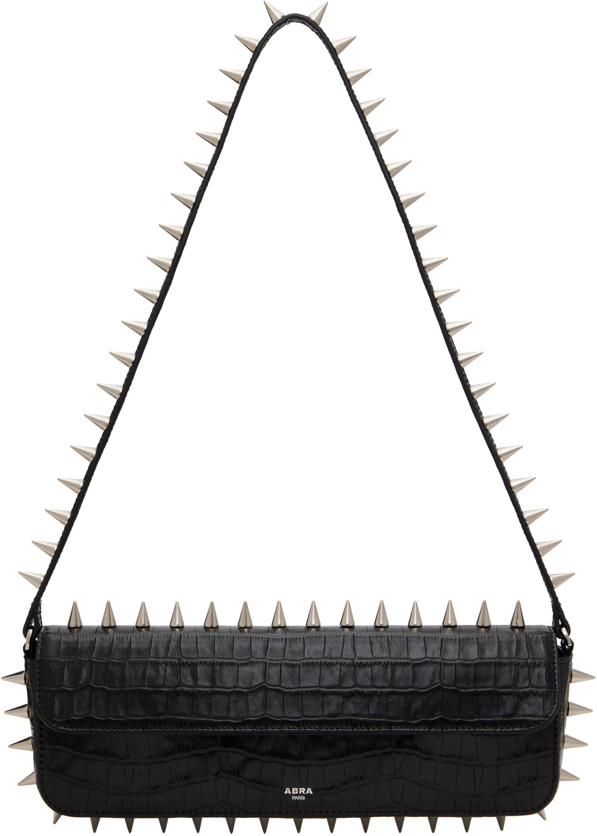 ABRA Black Spike Baguette Bag ABRA