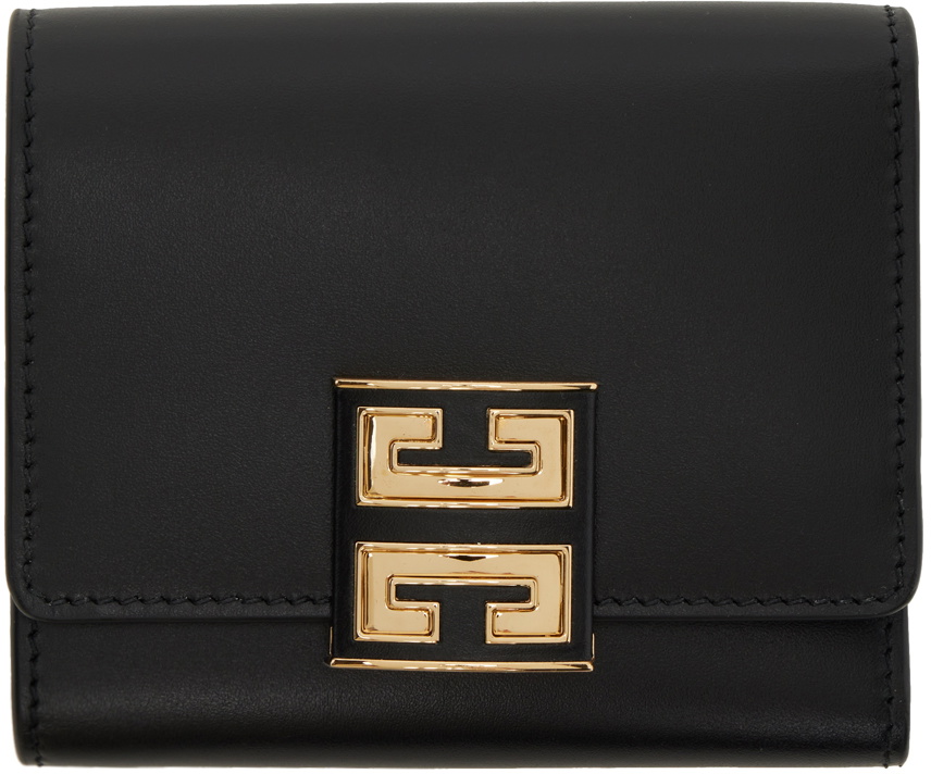 Givenchy Black 4G Trifold Wallet Givenchy