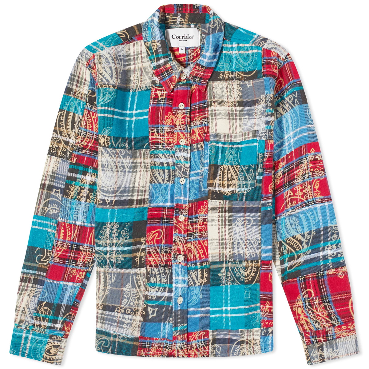 Corridor Men's Paisley Patchwork Shirt in Multi Corridor