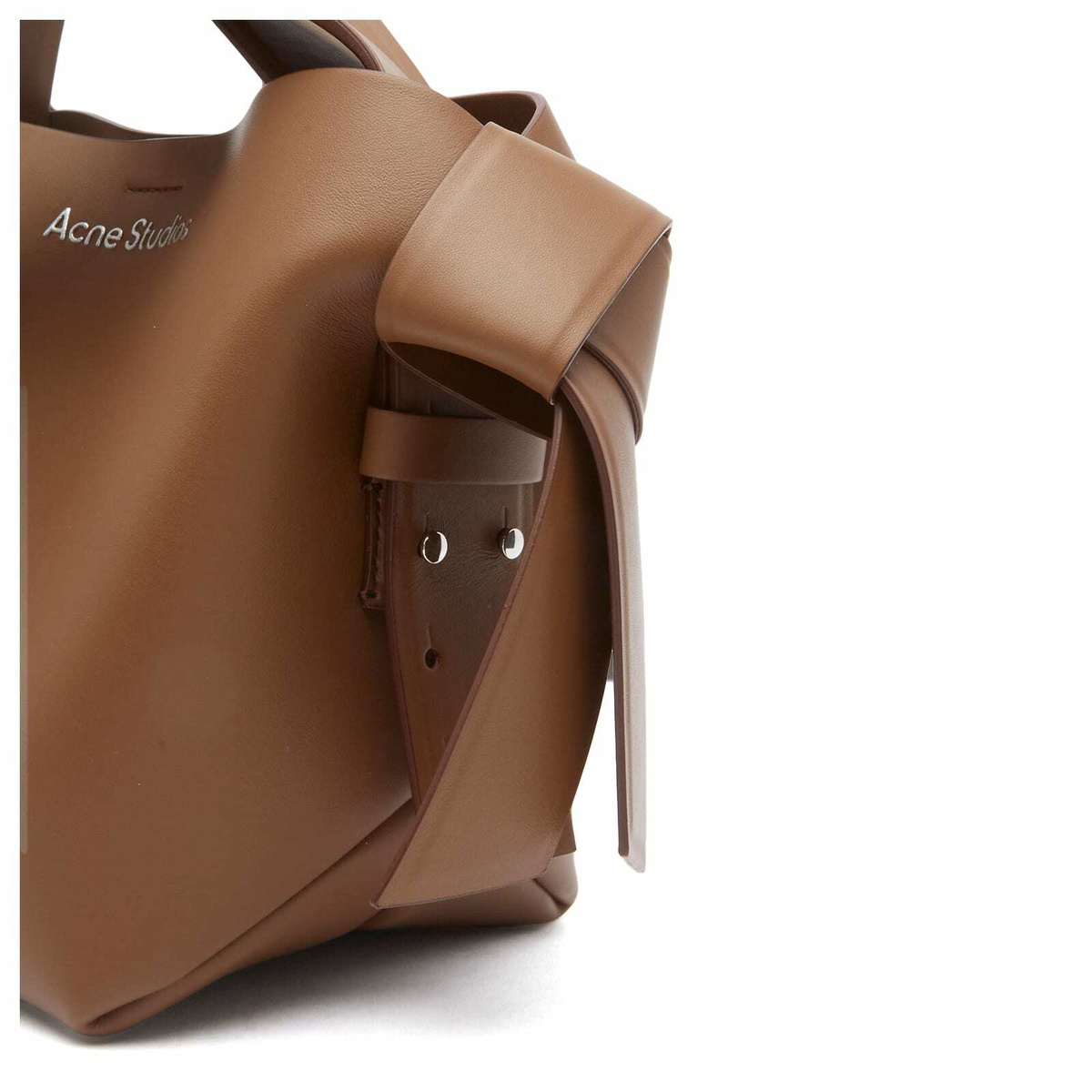 Acne Studios Women's Musubi Mini Leather Handbag in Camel Brown Acne ...