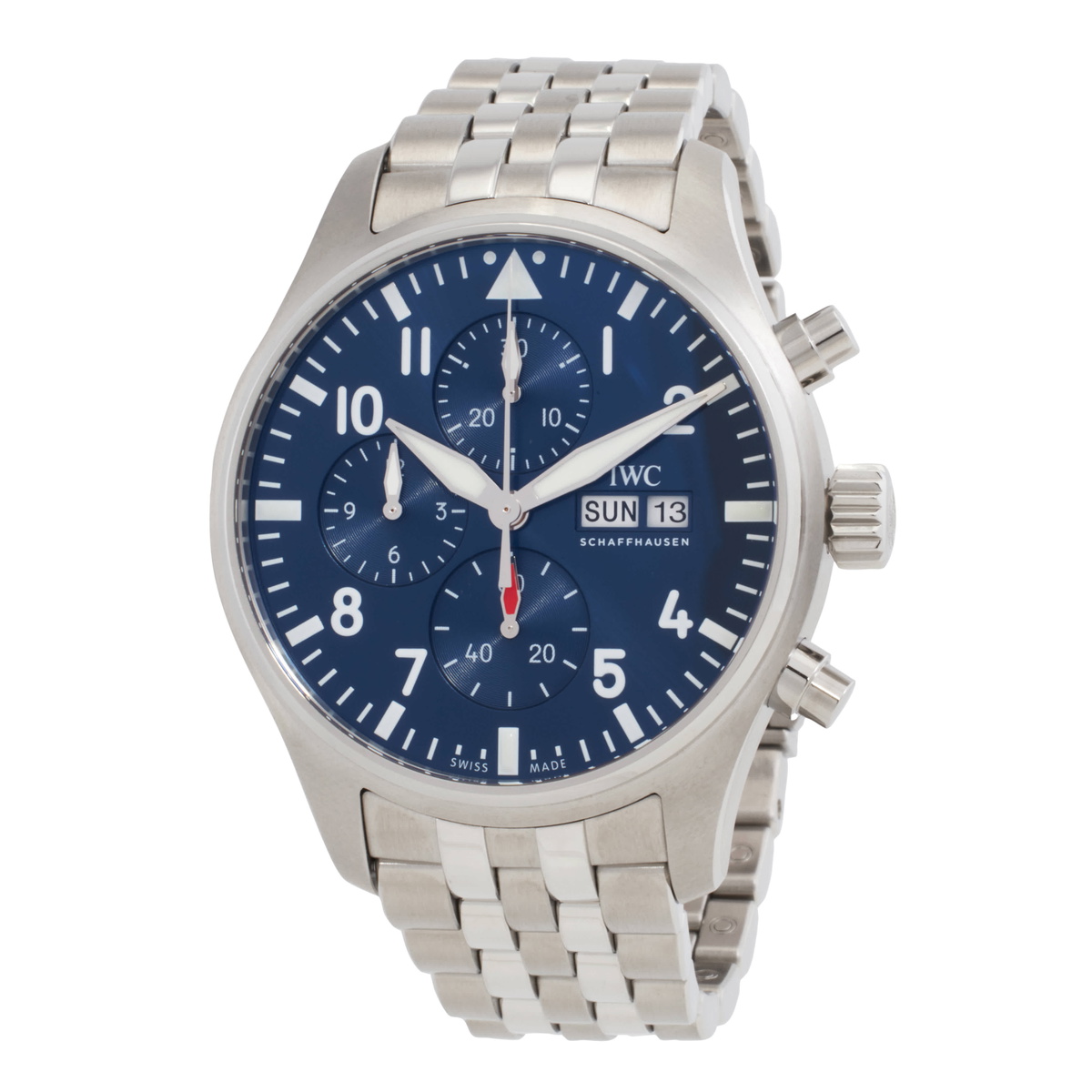 IWC Pilots Chronograph Automatic Blue Dial Mens Watch IW378004 IWC