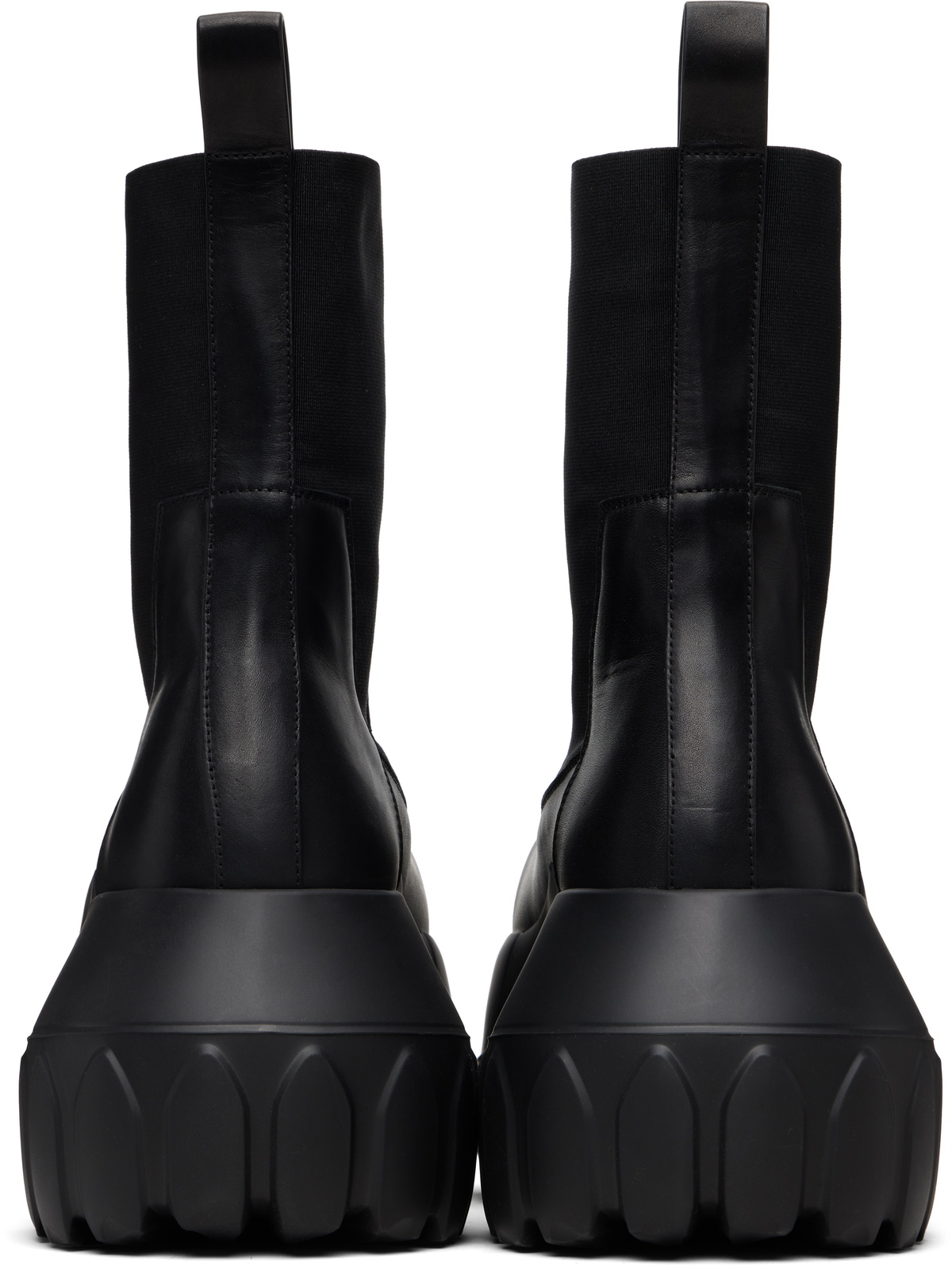 Rick Owens Black Beatle Mega Tractor Chelsea Boots Rick Owens